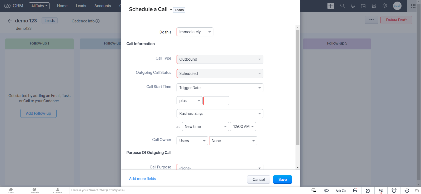 How to use Cadences in Zoho CRM