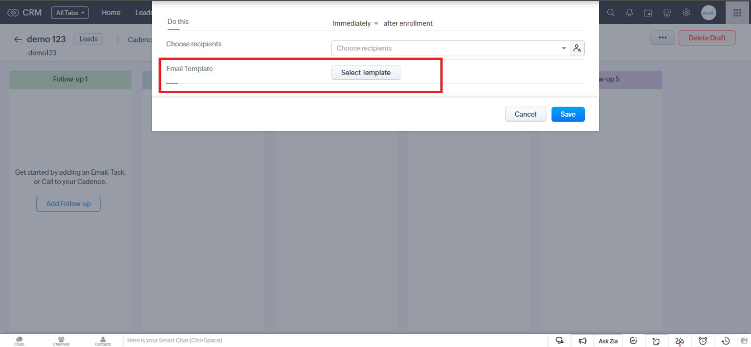 How to use Cadences in Zoho CRM