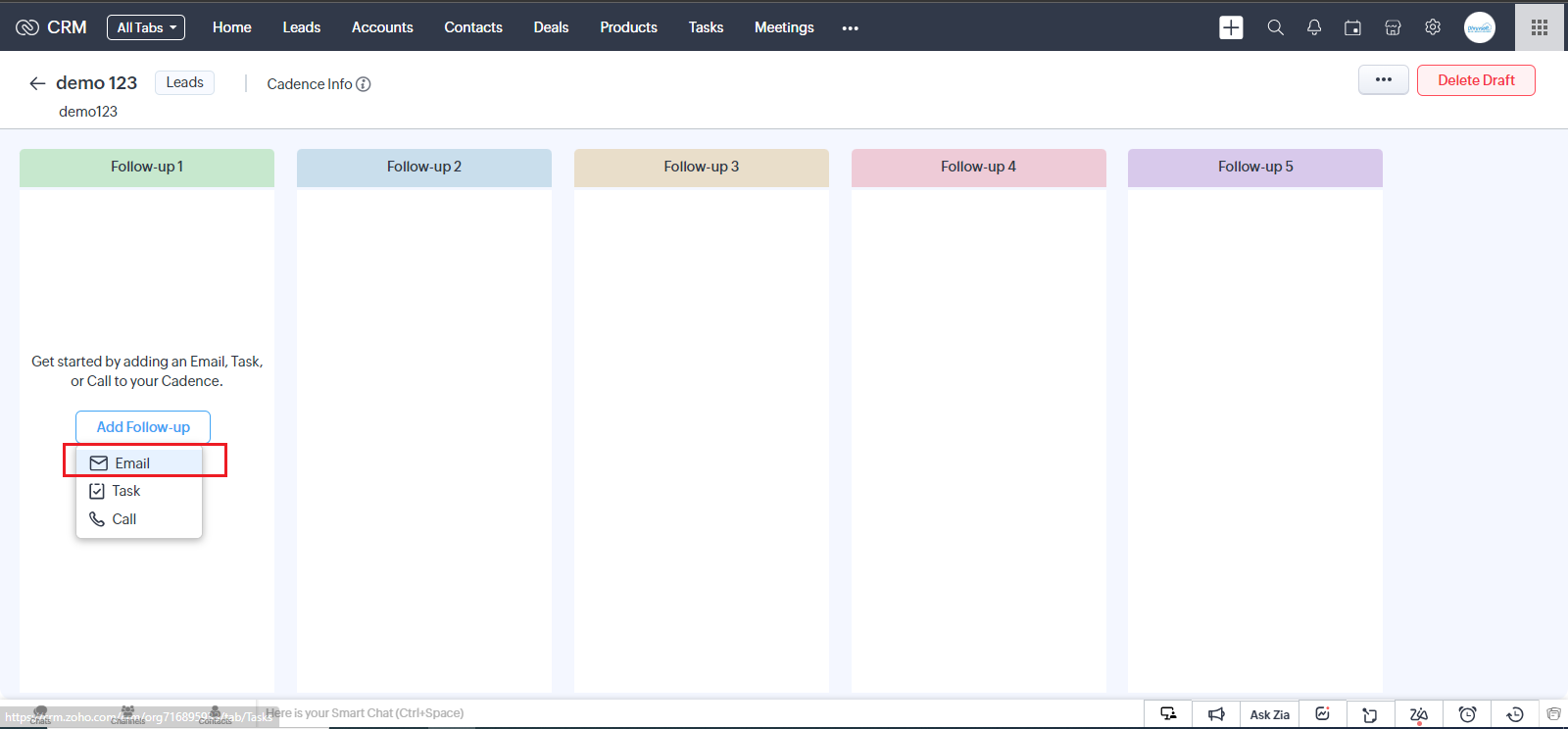 How to use Cadences in Zoho CRM